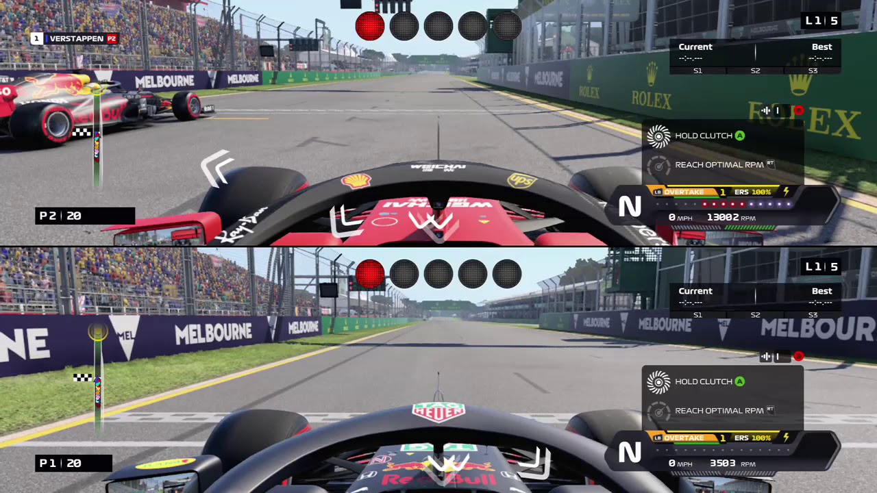 F1 2020 split screen crash - YouTube