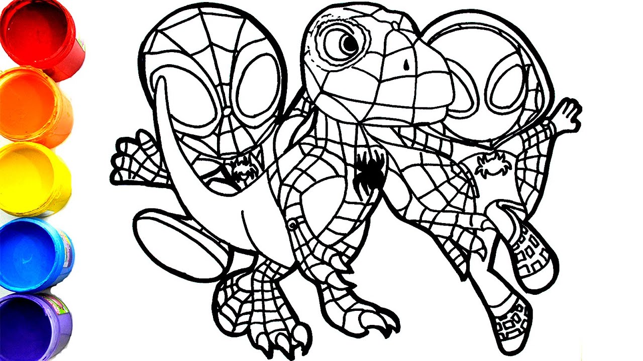 🔴🔴How To Draw Marvel's Spidey is a dinosaur Amazing Friends - Ghost ...