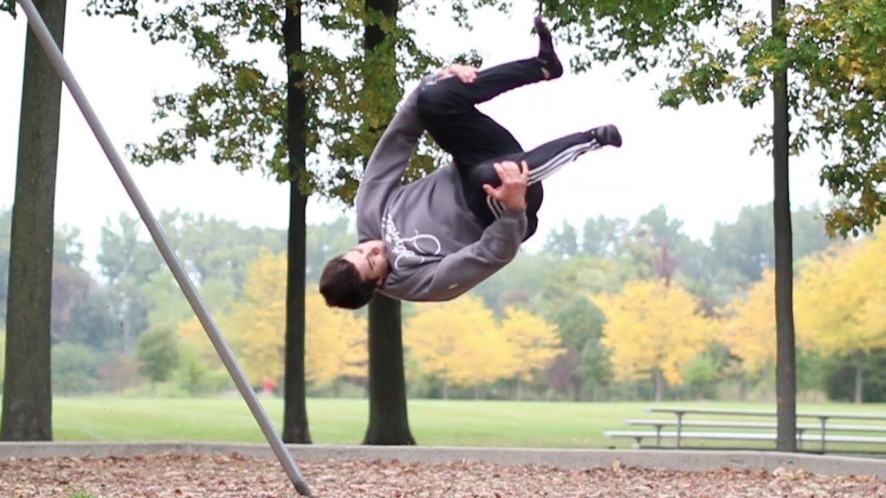 Learning The Backflip 180 In One Hour - YouTube