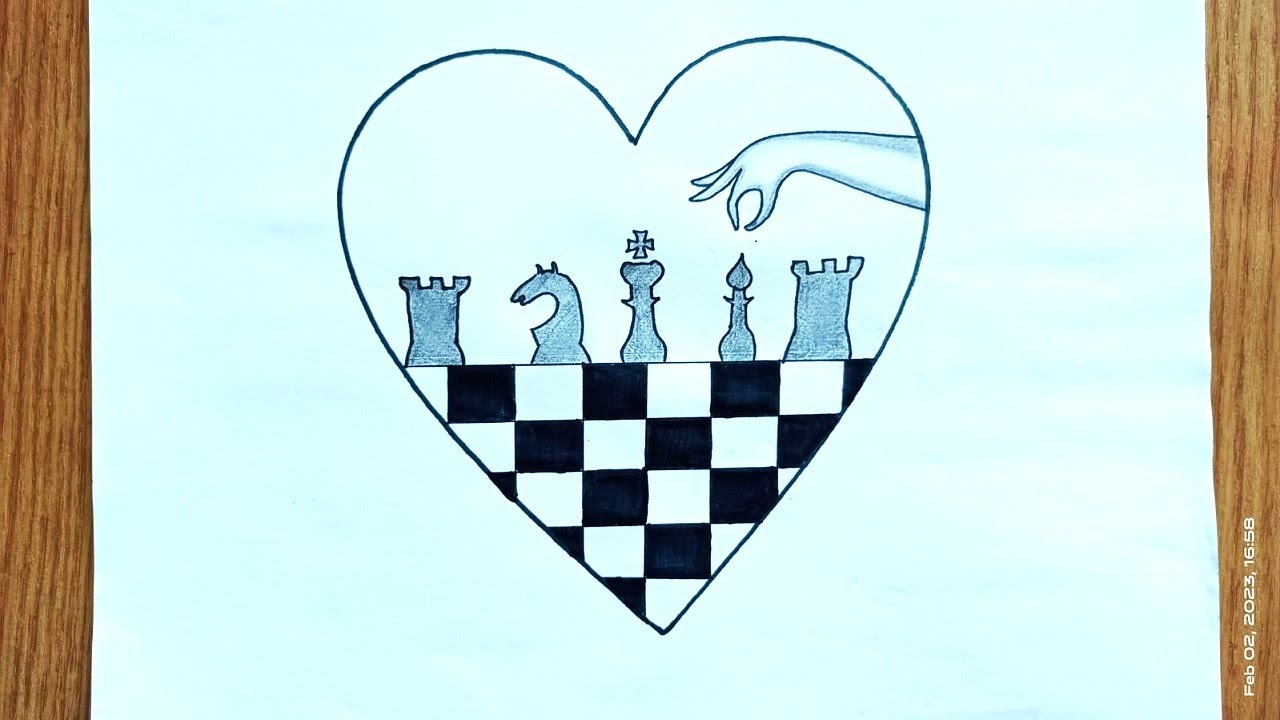 heart scenery drawing tutorial easy step by step - YouTube