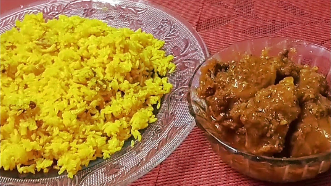 1st January Special recipe| Basanti Pulao| Mutton Kosha (Curry)| New ...