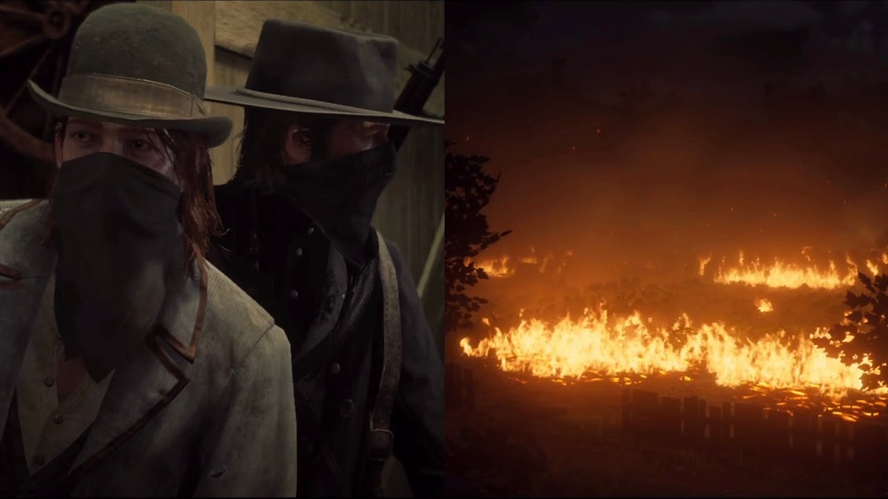 Arthur and Sean Burn Down The Grays Tobacco Fields - Red Dead ...
