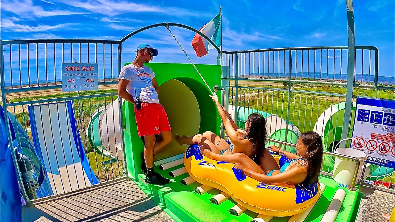 Acquapark Ippocampo Waterpark in Italy - YouTube