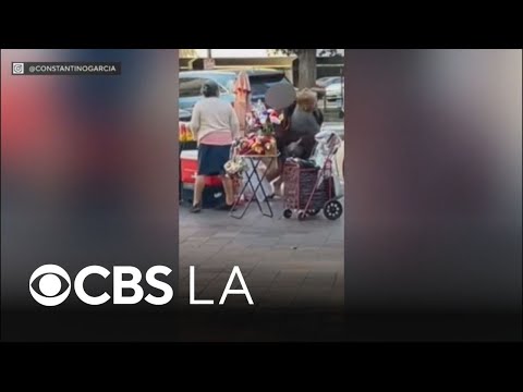 Woman arrested for allegedly attacking downtown LA street vendor