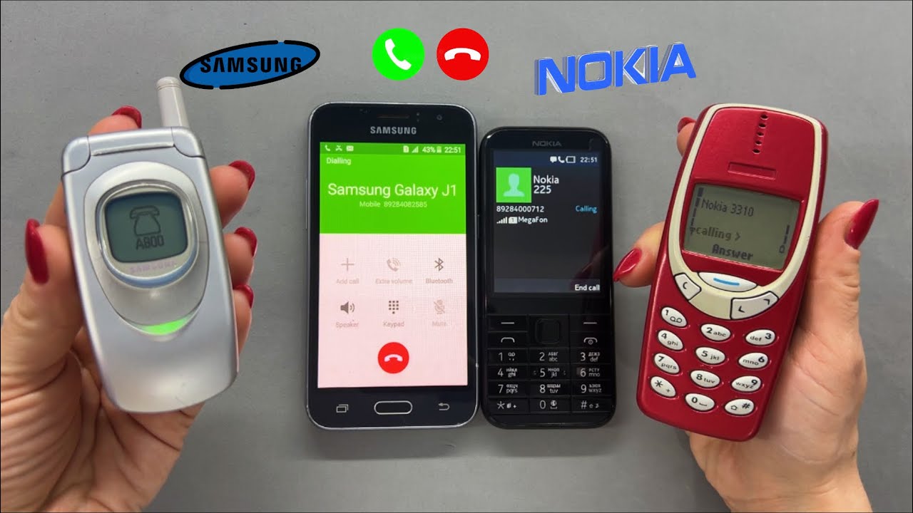 Nokia 3310 calling from Nokia 225 | Samsung A800 calling from Samsung ...