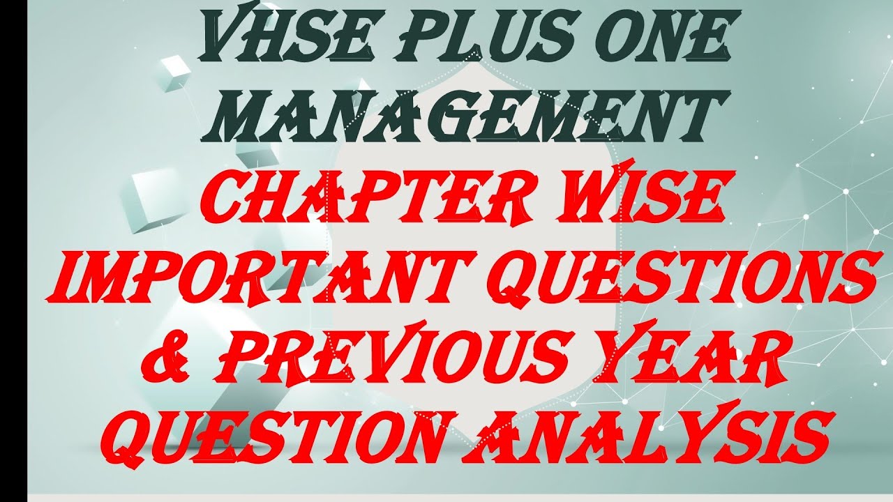 Vhse Plus One Management - Xmas Exam special Class പേടിക്കേണ്ട ...
