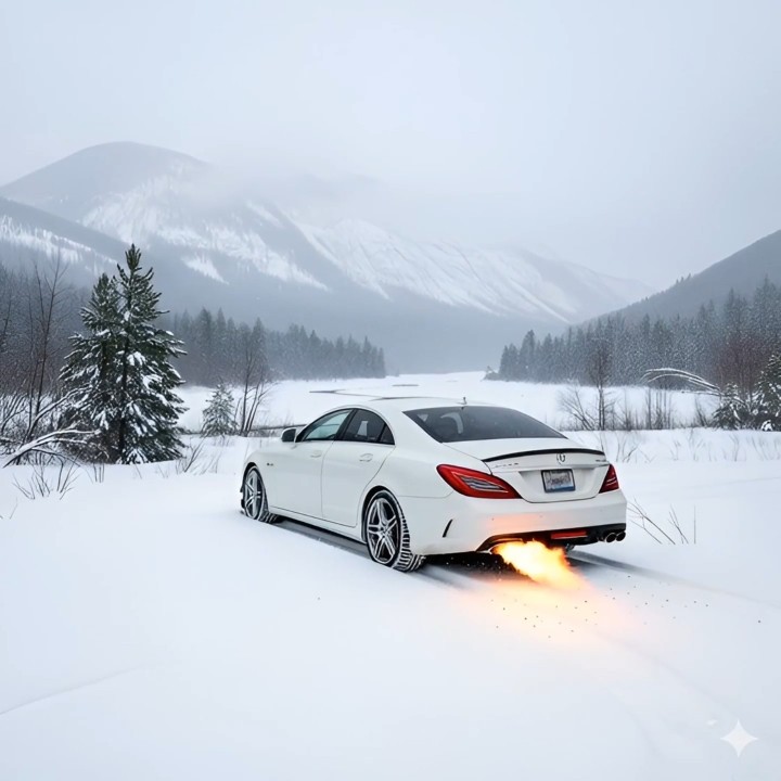 SNOW WHITE. 😈#Mercedes #Snow #Snowbunny #CLS #CLS63 #AMG #cars - YouTube