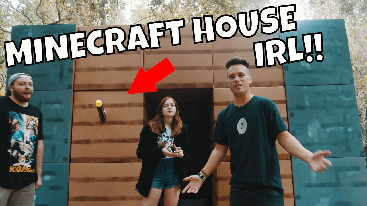 We Built a MINECRAFT HOUSE In REAL LIFE - YouTube