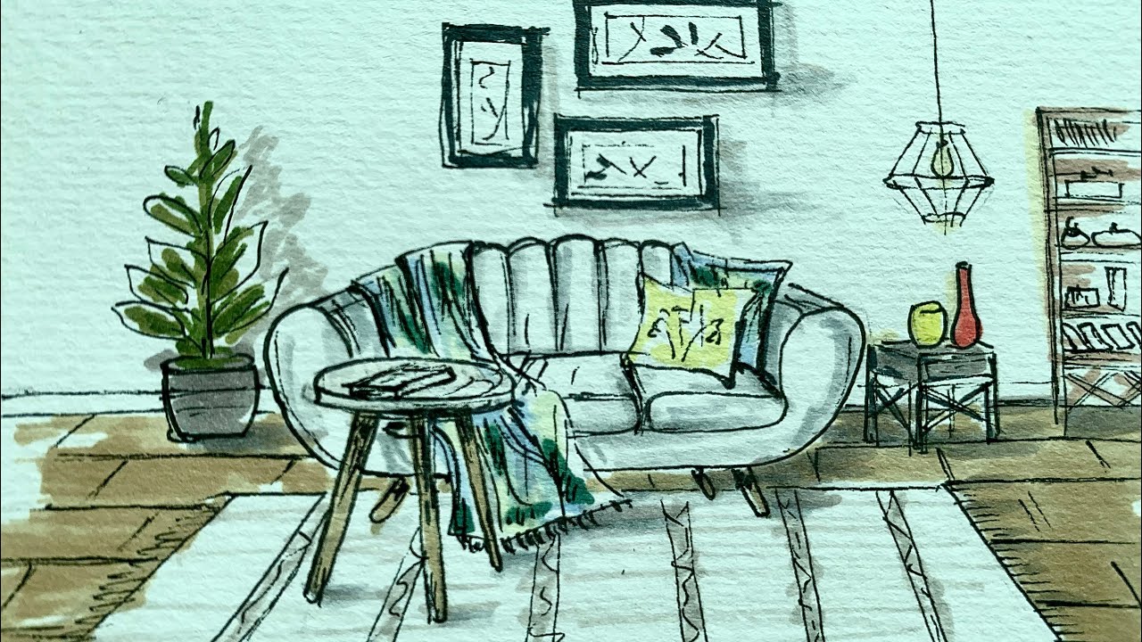 How To Draw Interior | Drawing Tutorial | Architecture @Archscapez ...