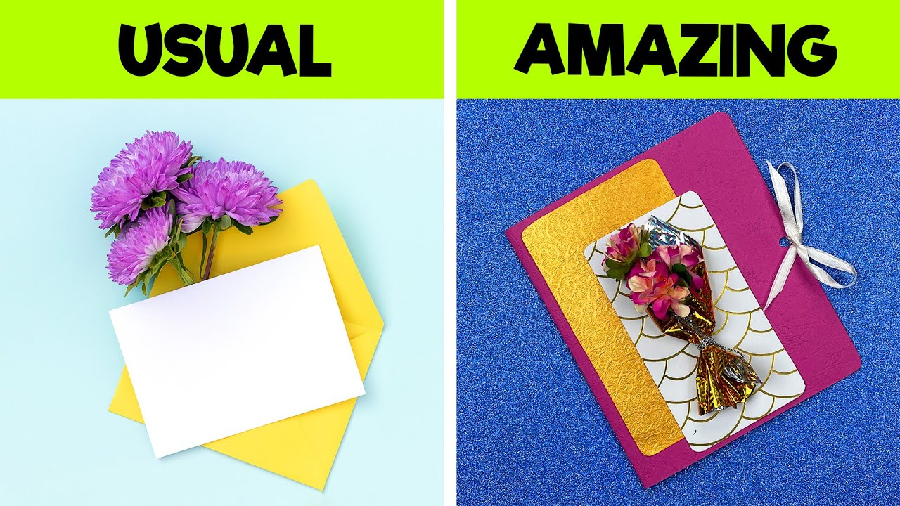 Combine Bouquets And Cards - Best Gift In 5 Minutes Simply | Adorable ...