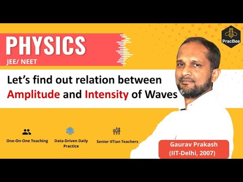 Relation between Amplitude and intensity of waves by Gaurav Prakash ...