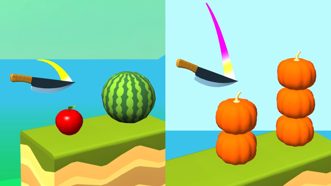 Knife Jump! Very Satisfying And Relaxing ASMR Slicing Game - YouTube