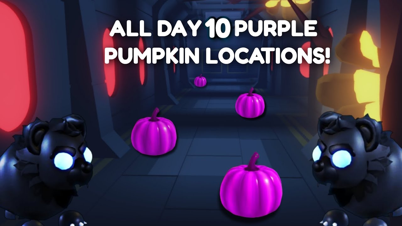 ALL 30 Purple Pumpkin Locations In Adopt Me For DAY 10! - YouTube