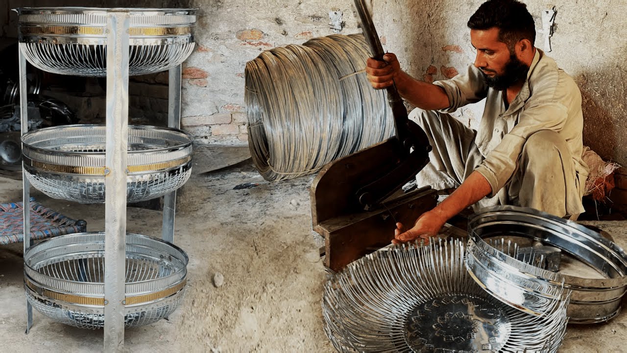 How Beautiful Steel Wire Vegetable Basket Made With Amazing Skills ...