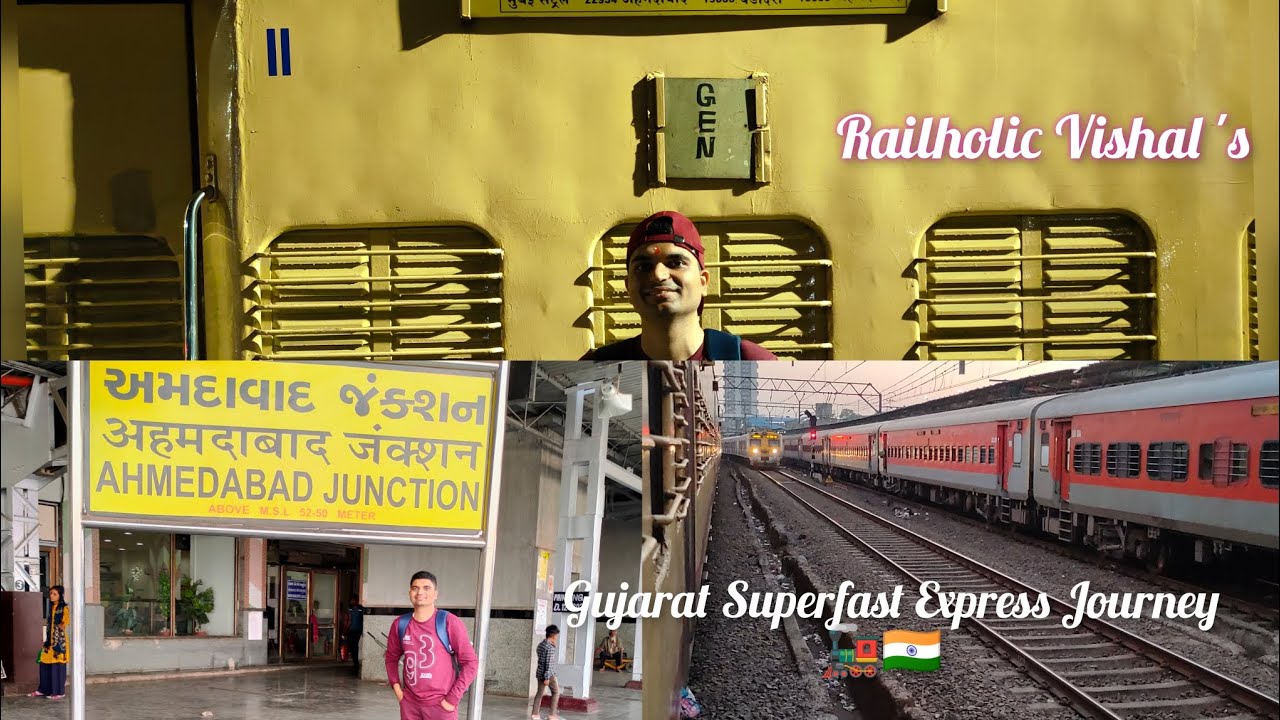 19012 Gujarat Superfast Express Rail Journey Part -11 🚂🛤️🚃(ICF) - YouTube