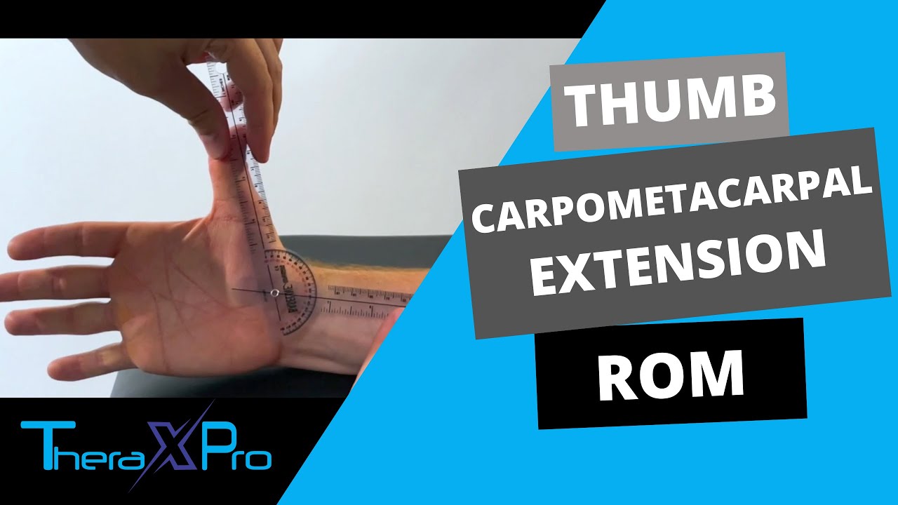 Goniometry | Thumb Carpometacarpal Joint Extension Range of Motion ...