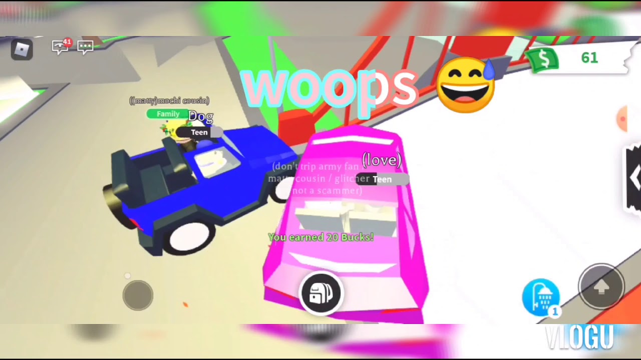 Playing roblox at our first vlog - YouTube