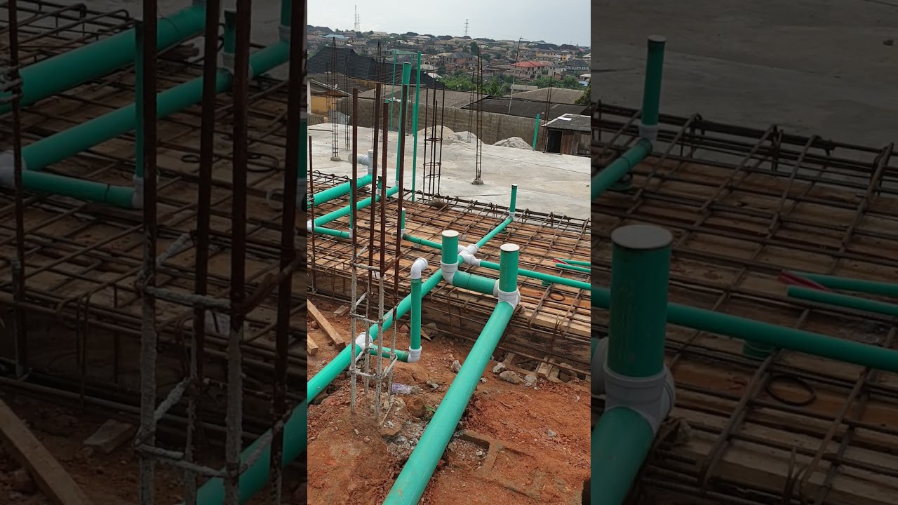 Running PVC pipes in a building - YouTube