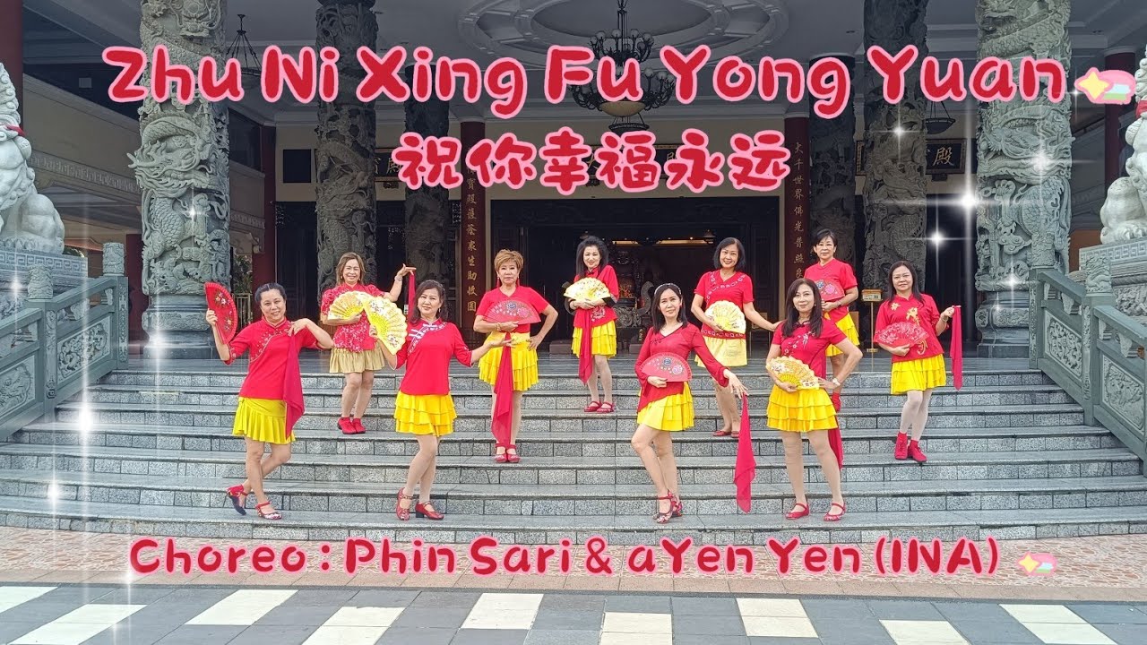 祝你幸福永远 || Zhu Ni Xing Fu Yong Yuan || Line dance (CNY 2024) - YouTube