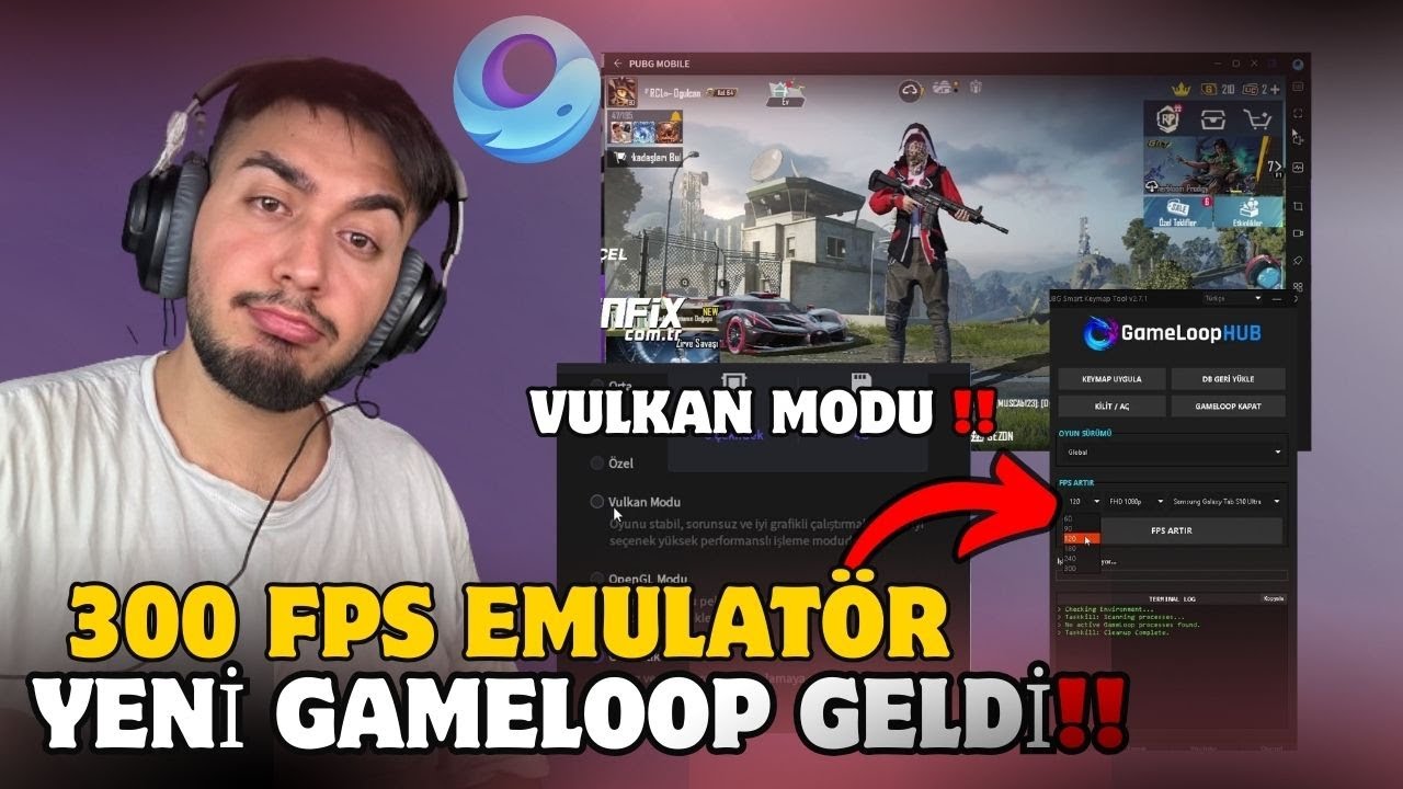 YENİ 300 FPS VEREN GAMELOOP EMULATÖR😱 VULKAN MODU HİÇ KASMAYAN EMULATÖR ...