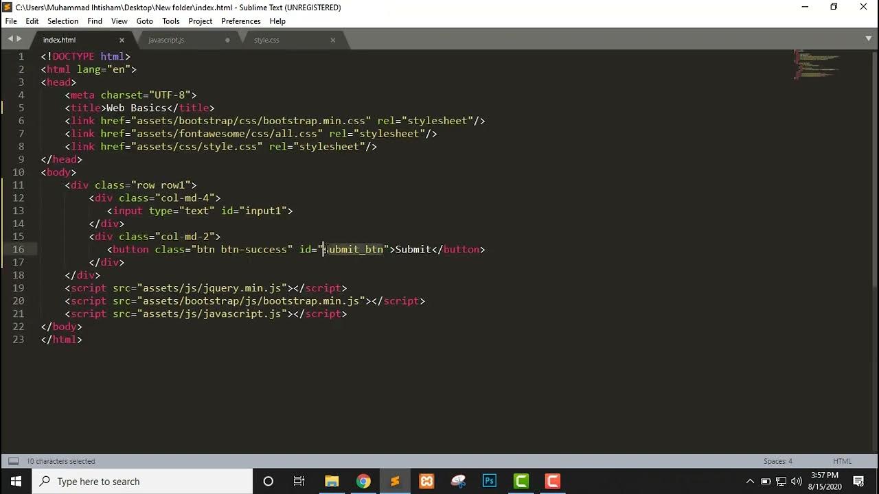How to get a value from input field using JQuery - YouTube