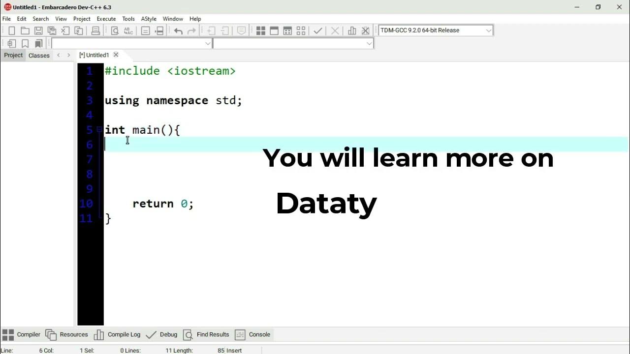 C++ syntax and output - YouTube