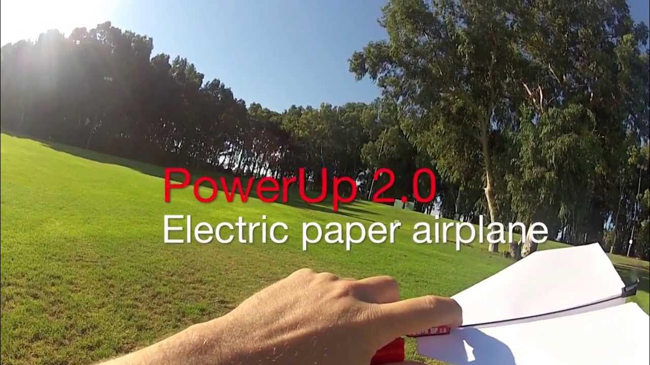 PowerUp 2.0 Electric Powered Paper Airplane - YouTube