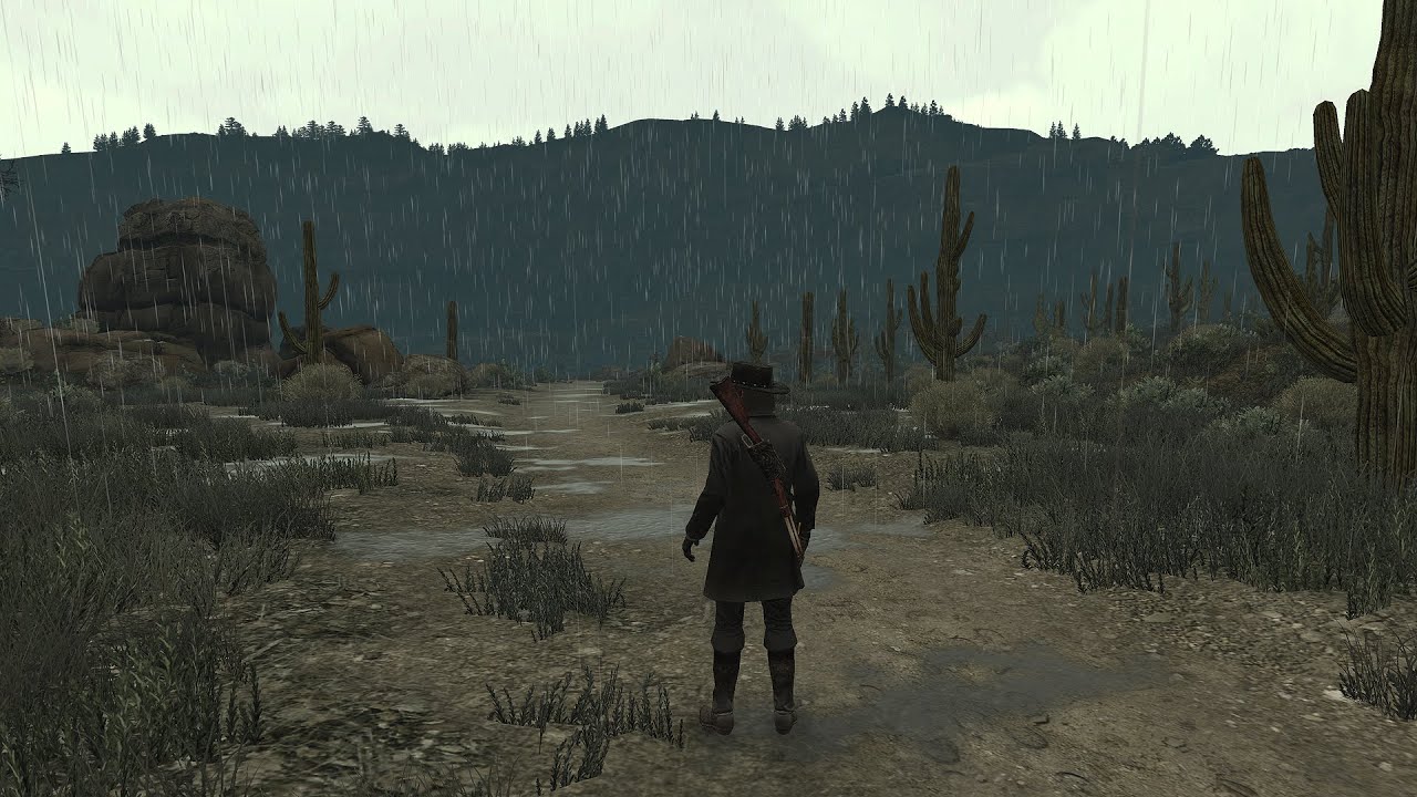 RDR1 - Walking in The Rain (ASMR) - YouTube