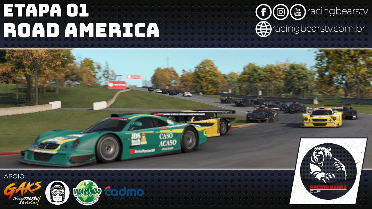 RACING BEARS CUP GT EDITION | 1º ETAPA | ROAD AMERICA #1 | AMS2 - YouTube