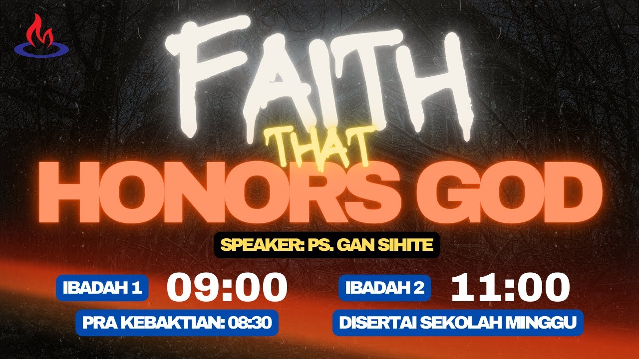 Sunday Service 10 November 2024 - Faith that Honors God | Ps. Gan ...