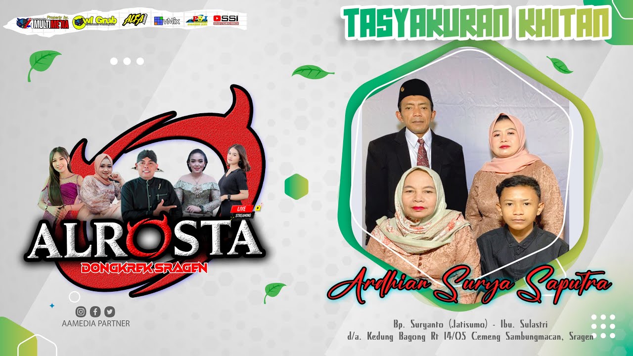 🔴LIVE ALROSTA ORI DONGKREK II TASYAKURAN KHITAN ARDIAN SURYA S I ALFA ...