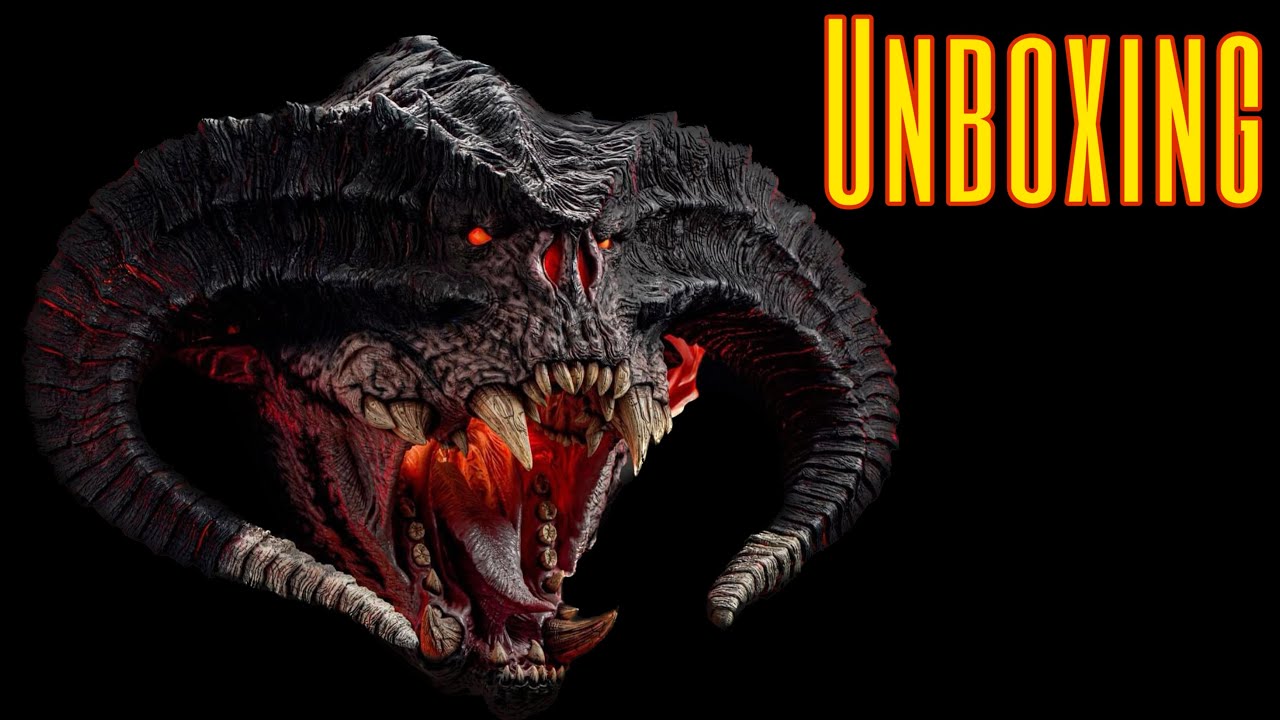 Unboxing life size bust 1/1 Balrog Lord of the Rings | Queen Studios ...