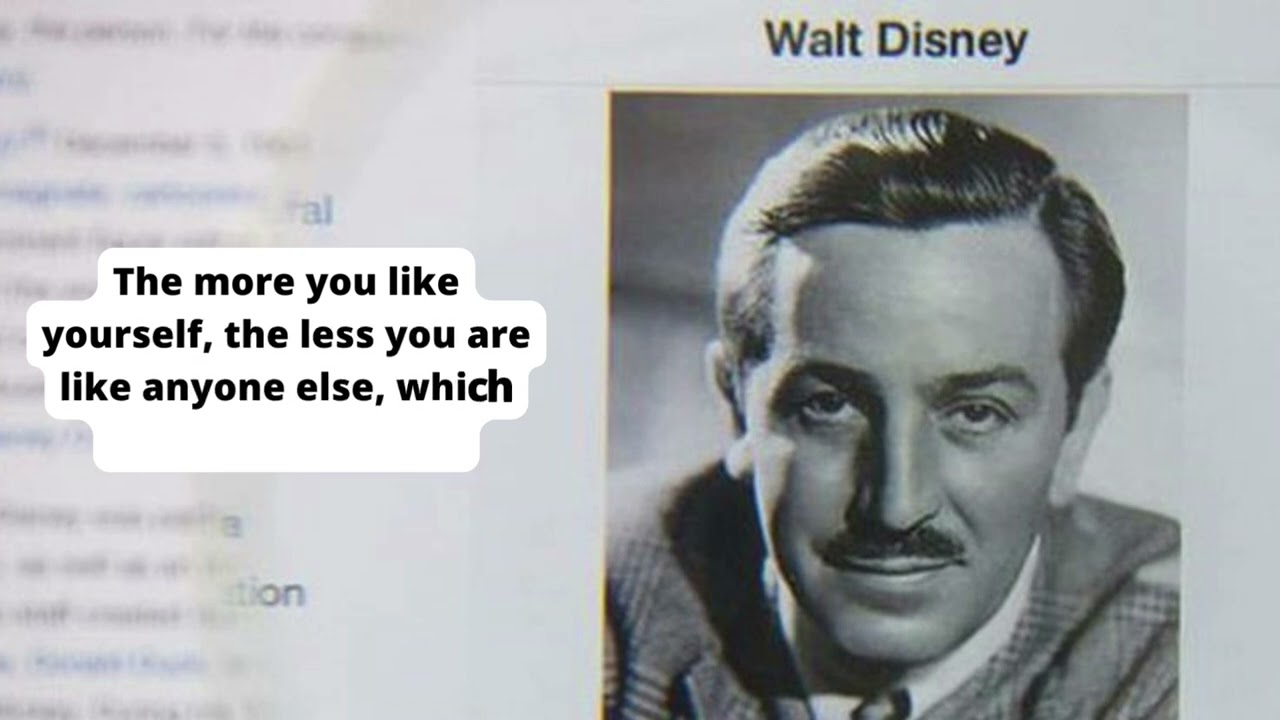 Inspirational Quotes from WALT DISNEY - YouTube
