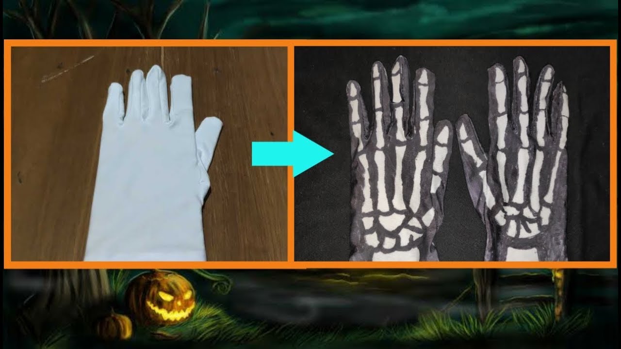 Tipid Halloween Skeleton Gloves | DIY | Easy Life Hacks! - YouTube