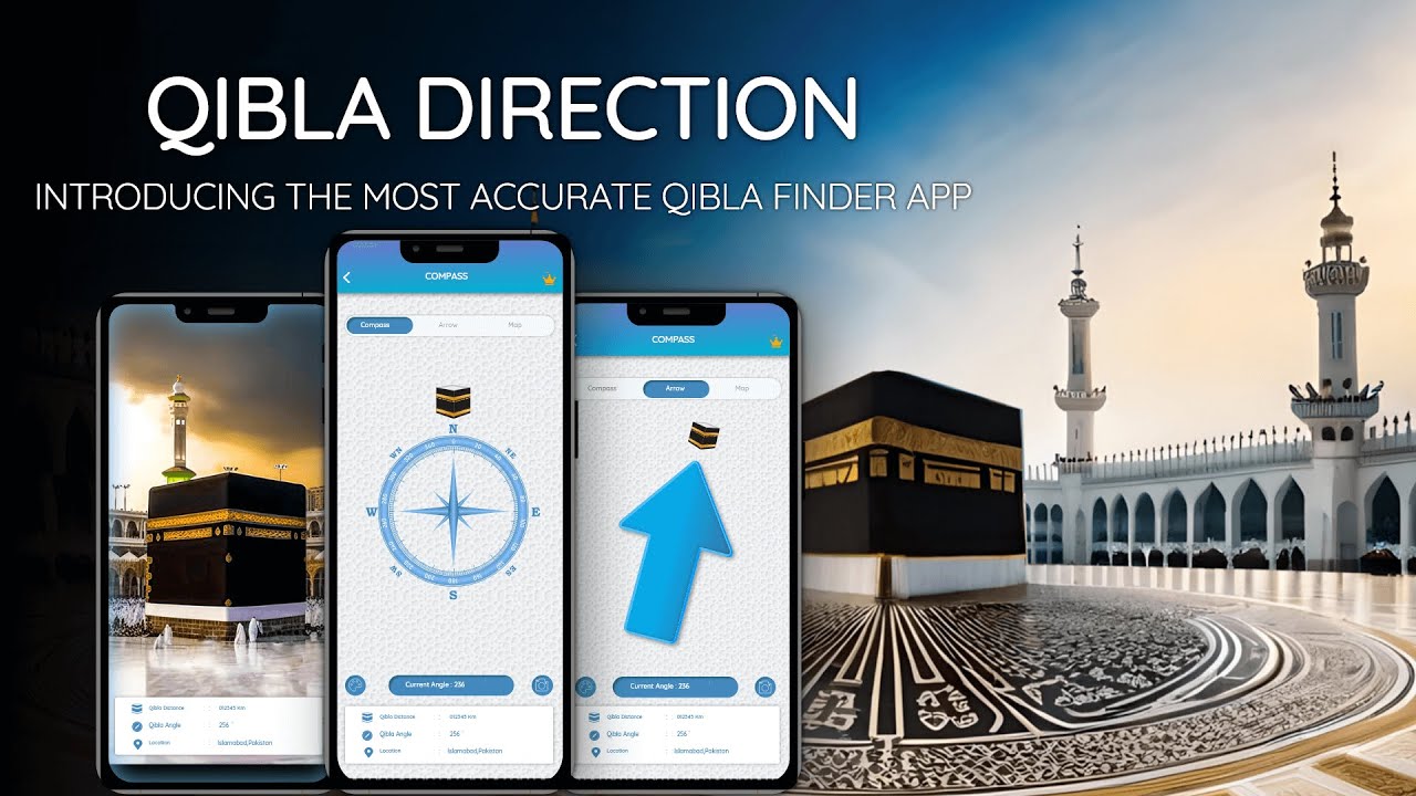 Qibla Direction: Qibla Compass - YouTube
