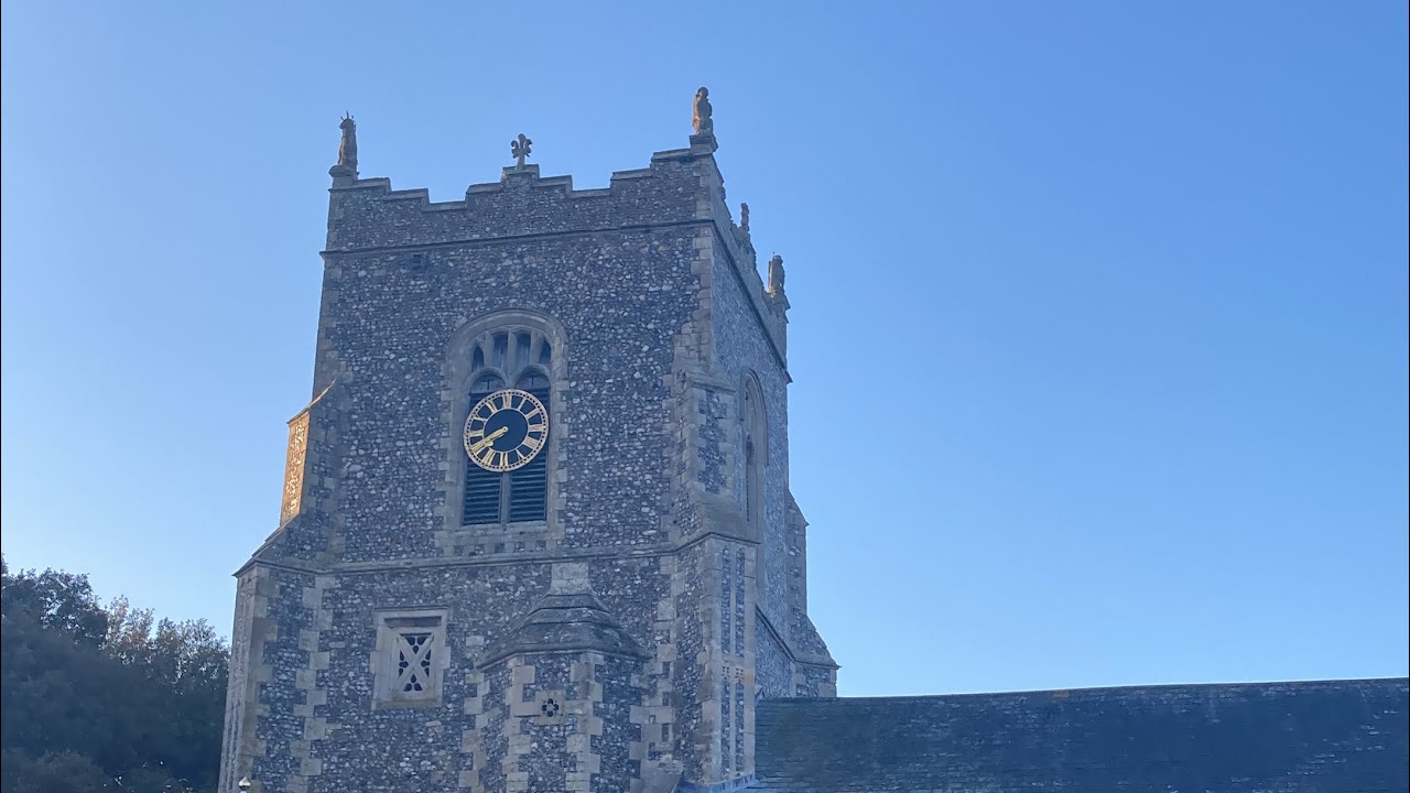 Bell ringing at St. Peter and St. Paul church in scarning Norfolk - YouTube