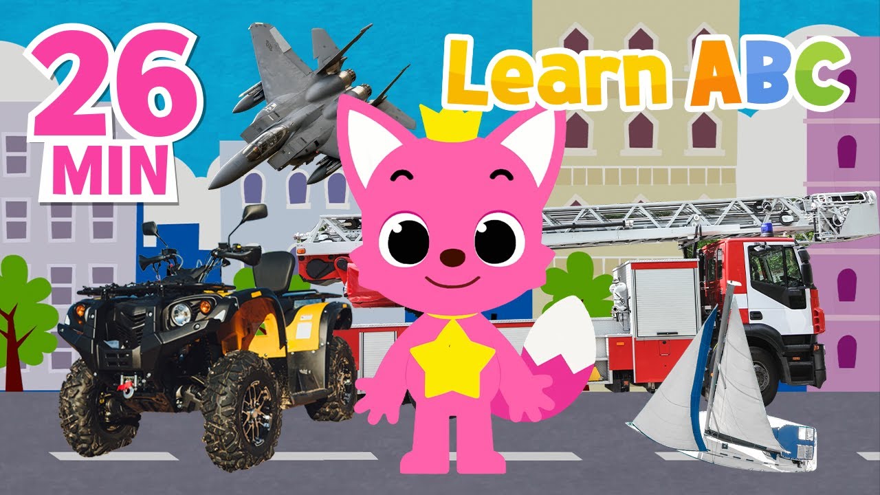 Pinkfong Learn ABC with Vehicles | +Compilation | English Alphabets for ...