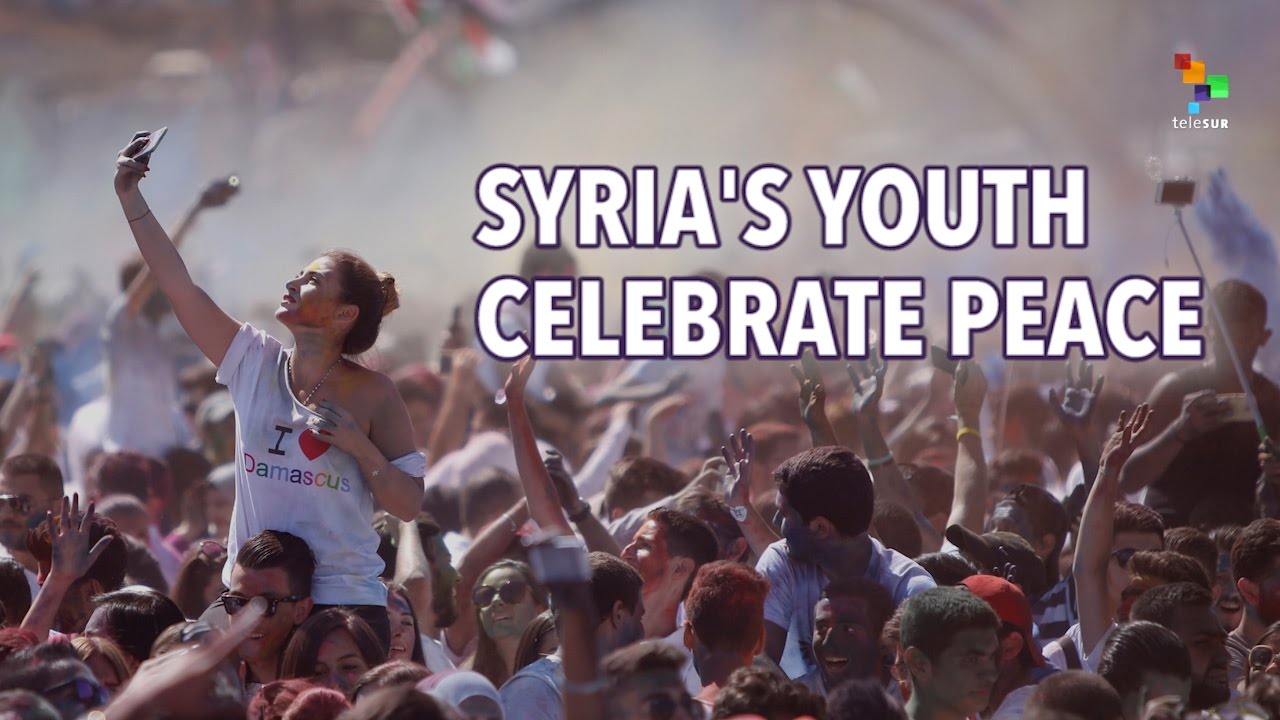 Young Syrians Celebrate "I love Damascus Day" - YouTube