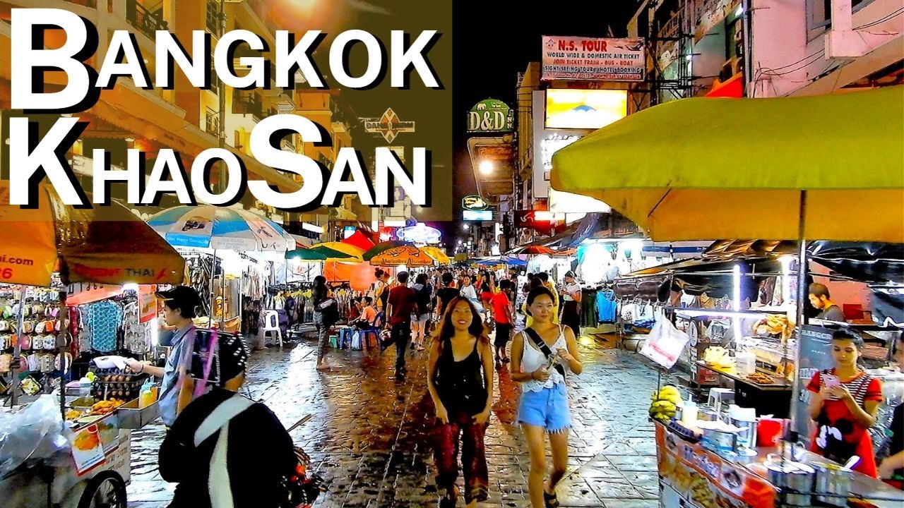 Khao San Road at Night | Bangkok Nightlife | Thailand - YouTube