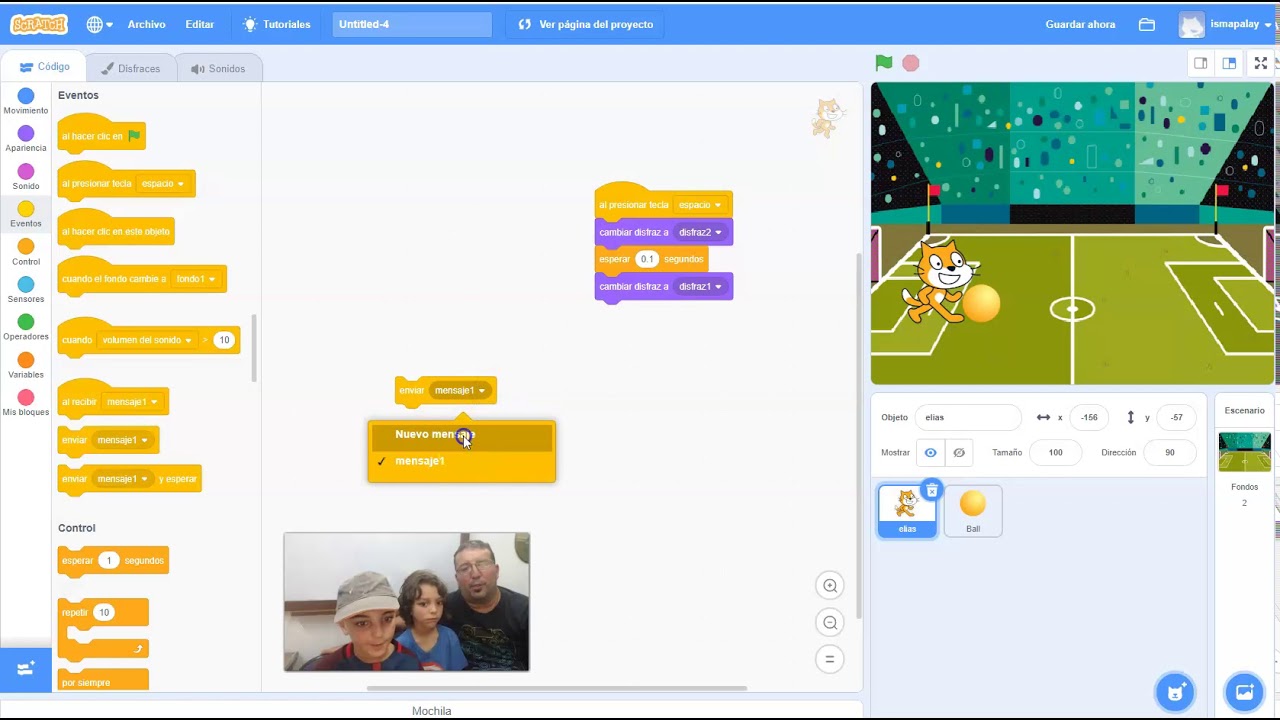 Gato que patea pelota en Scratch - YouTube