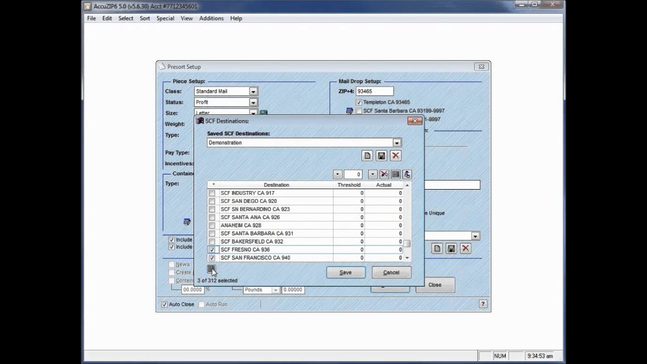 AccuZIP6 Tutorial: How to create an SCF chart - YouTube