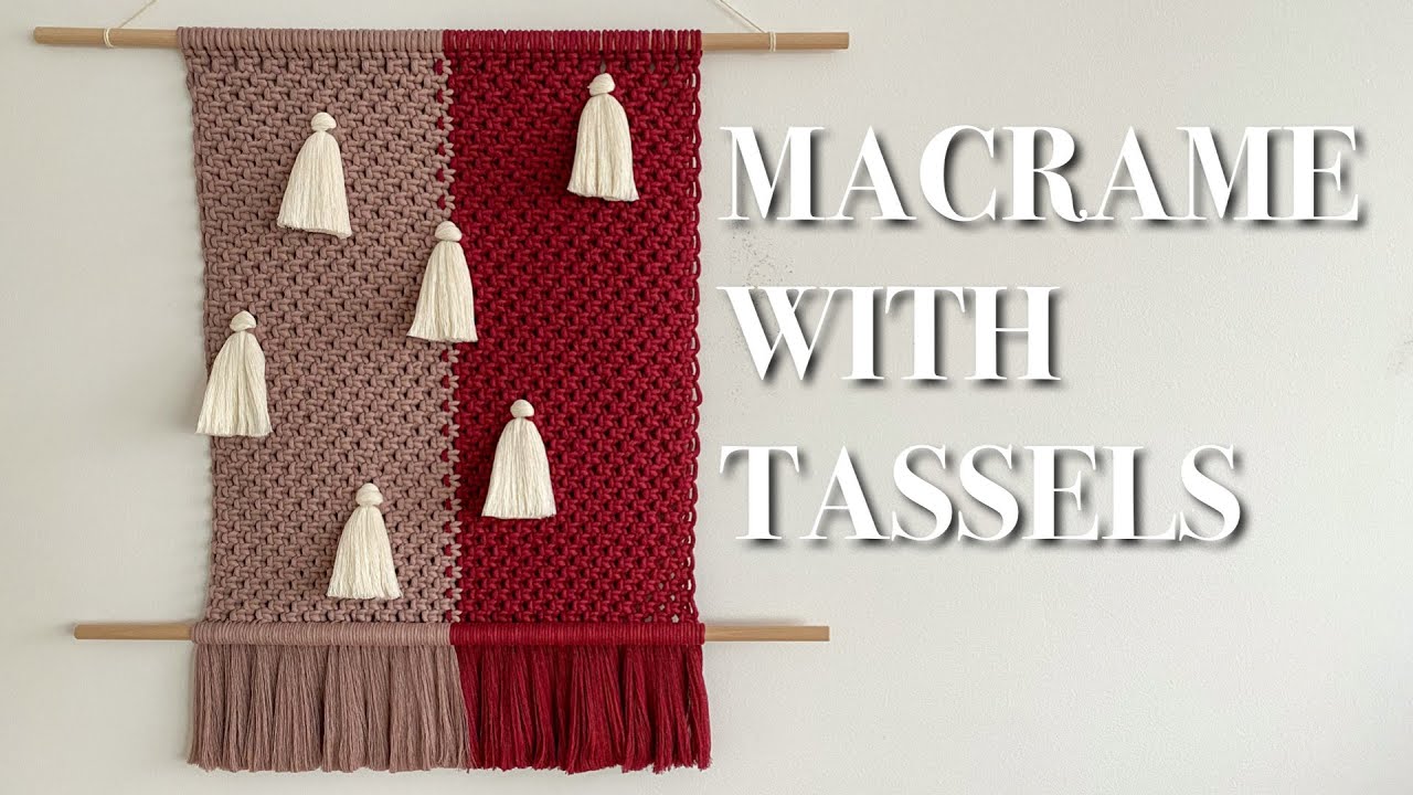 BIG & EASY MACRAME wall hanging with tassels - YouTube