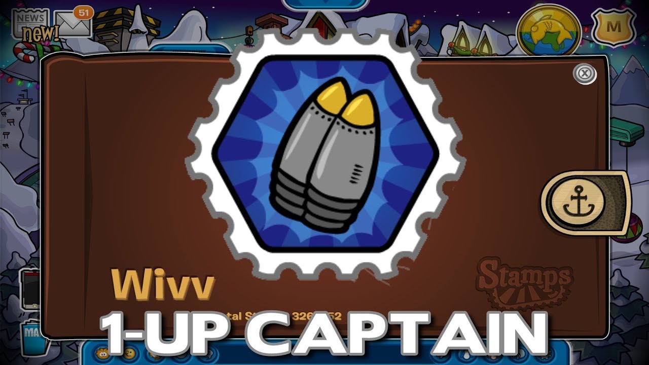 Club Penguin 1-up Captain Stamp (Jet Pack Adventure) - YouTube