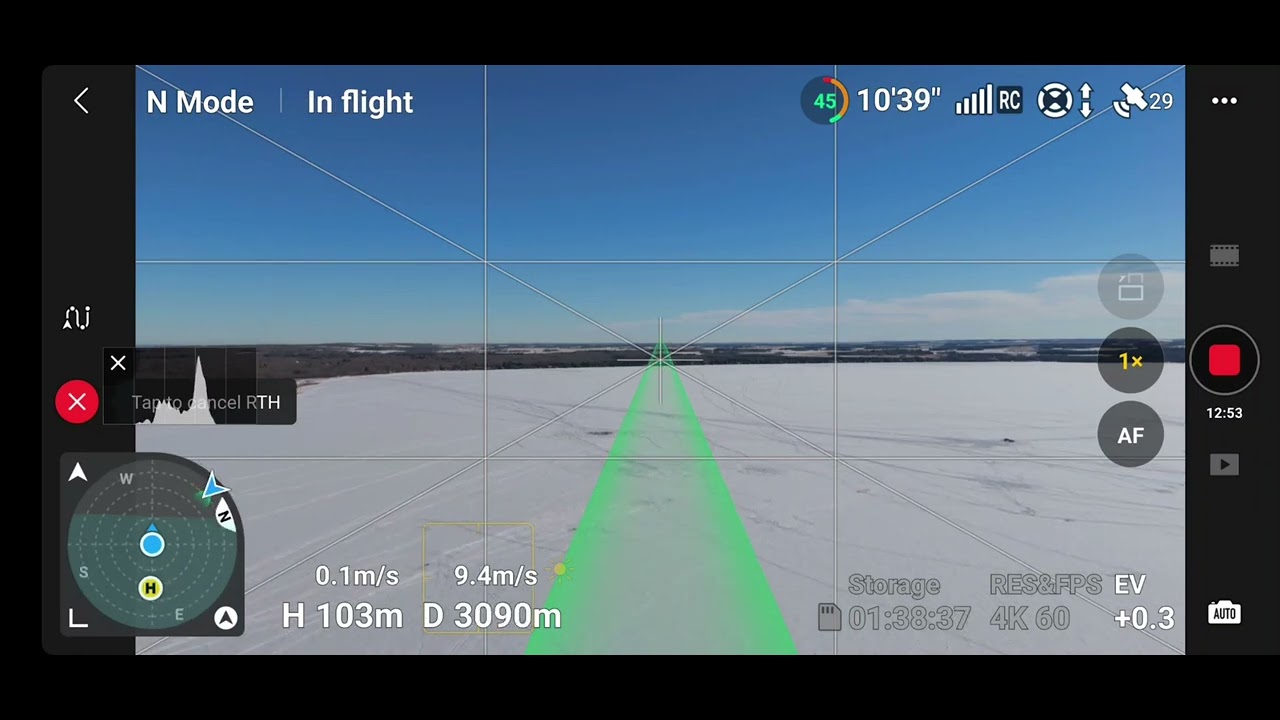 dji Mini 4 pro range test over the frozen lake - YouTube