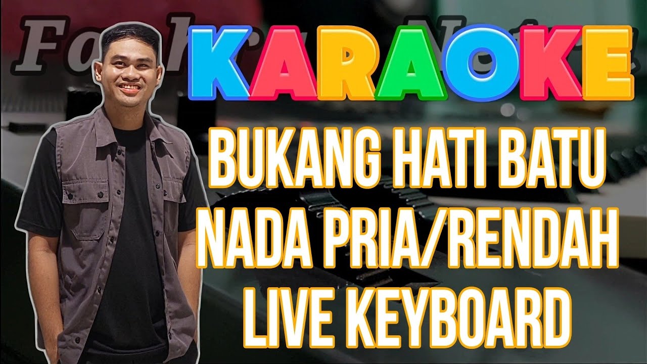 TARADA (BUKANG HATI BATU) KARAOKE HD NADA PRIA - YouTube