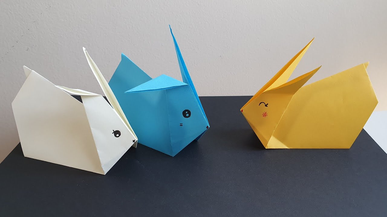 Lapin en origami facile - YouTube