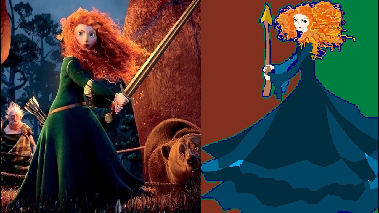 I Draw Merida, Brave, Disney Princesses, Pixar Animation - YouTube