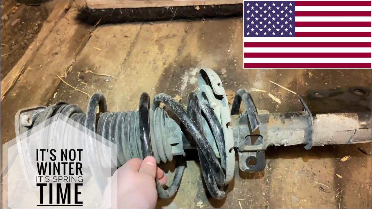 Changing front coil springs on a Peugeot 308 T9 - YouTube