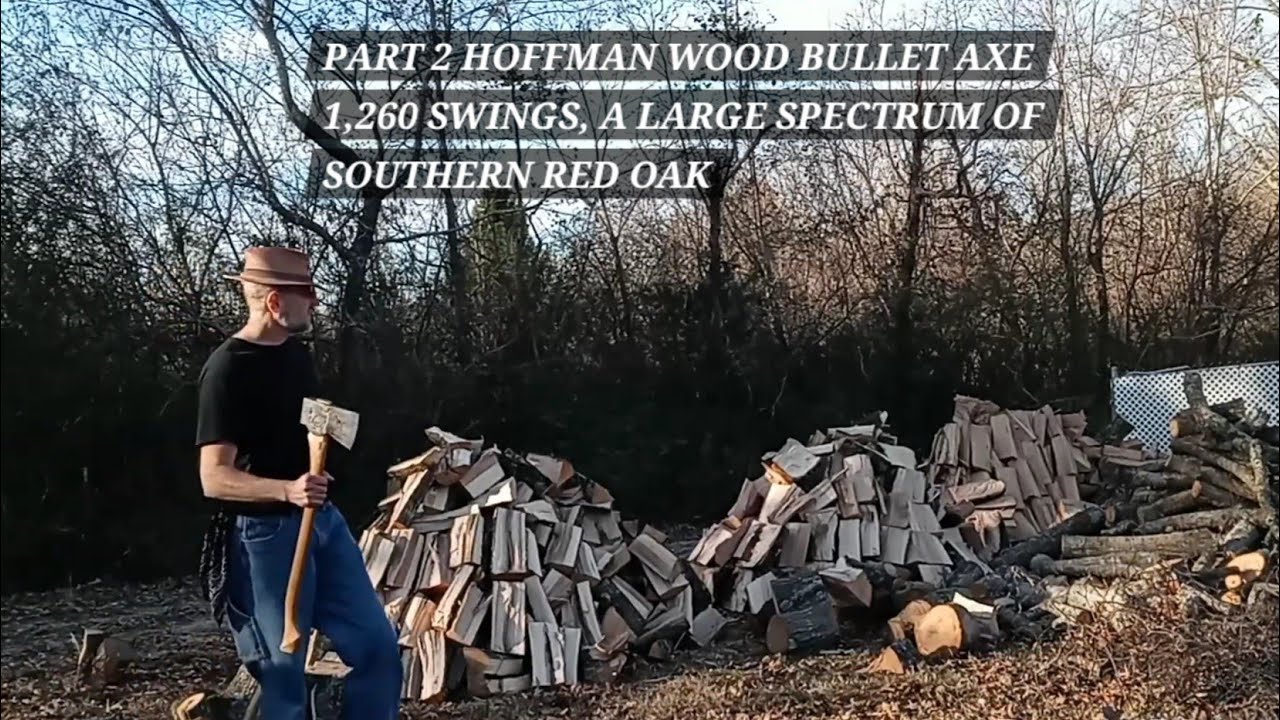 Hoffman Wood Bullet Axe in big red oak part 2 - YouTube