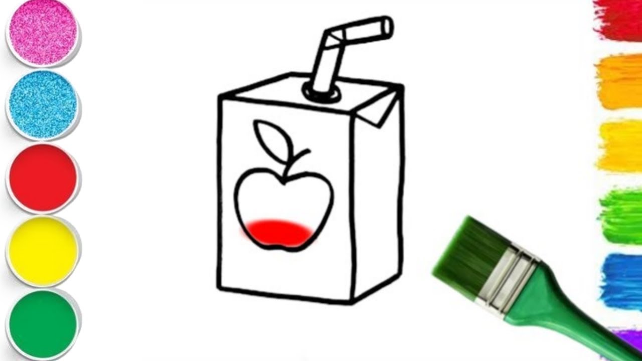 How to Draw Apple Juice Box | Apple Juice Drawing | Drawing & Craft ...